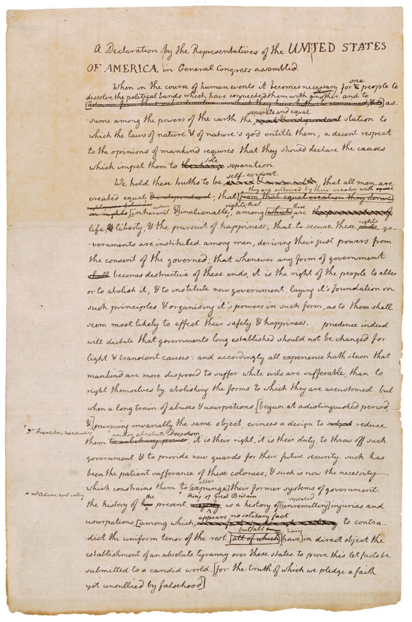 The Declaration of Independence - American Journey Experience