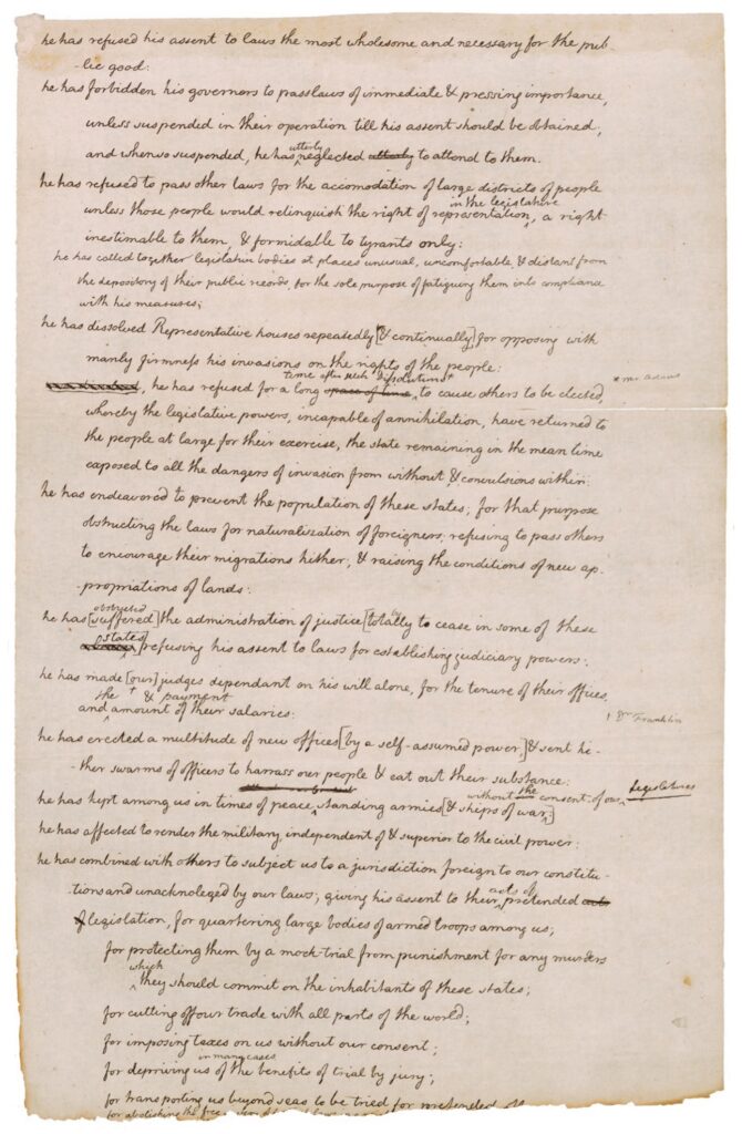 The Declaration of Independence - American Journey Experience